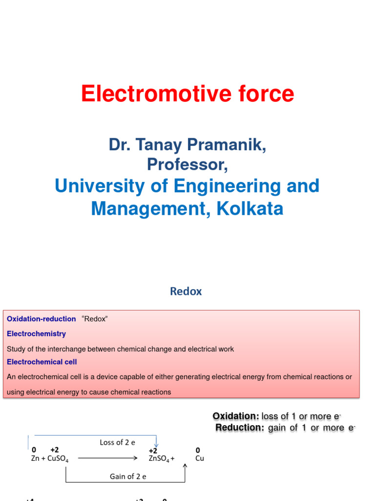 Electrochemical Cells & Redox Basics | PDF | Electrochemistry | Redox