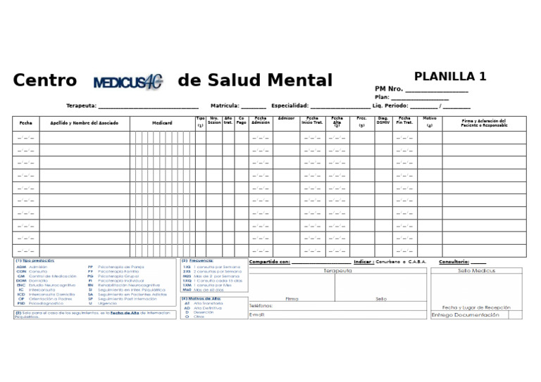 Planilla Medicus | PDF