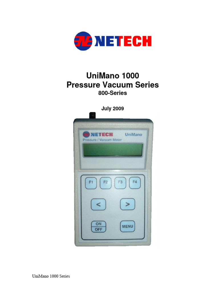 UniMano1000 User Manual R2 1435599985 | PDF | Pascal (Unit) | Calibration