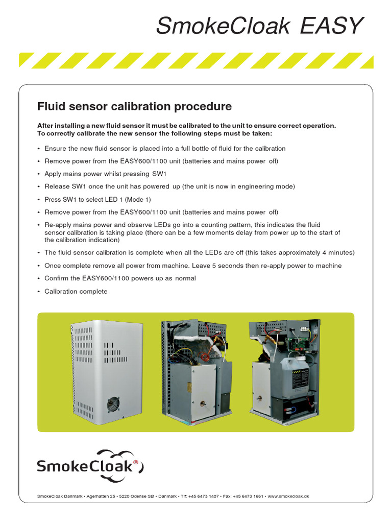 MSS SmokeCloak EASY Fluid Sensor Calibration Procedure 070218 | PDF ...