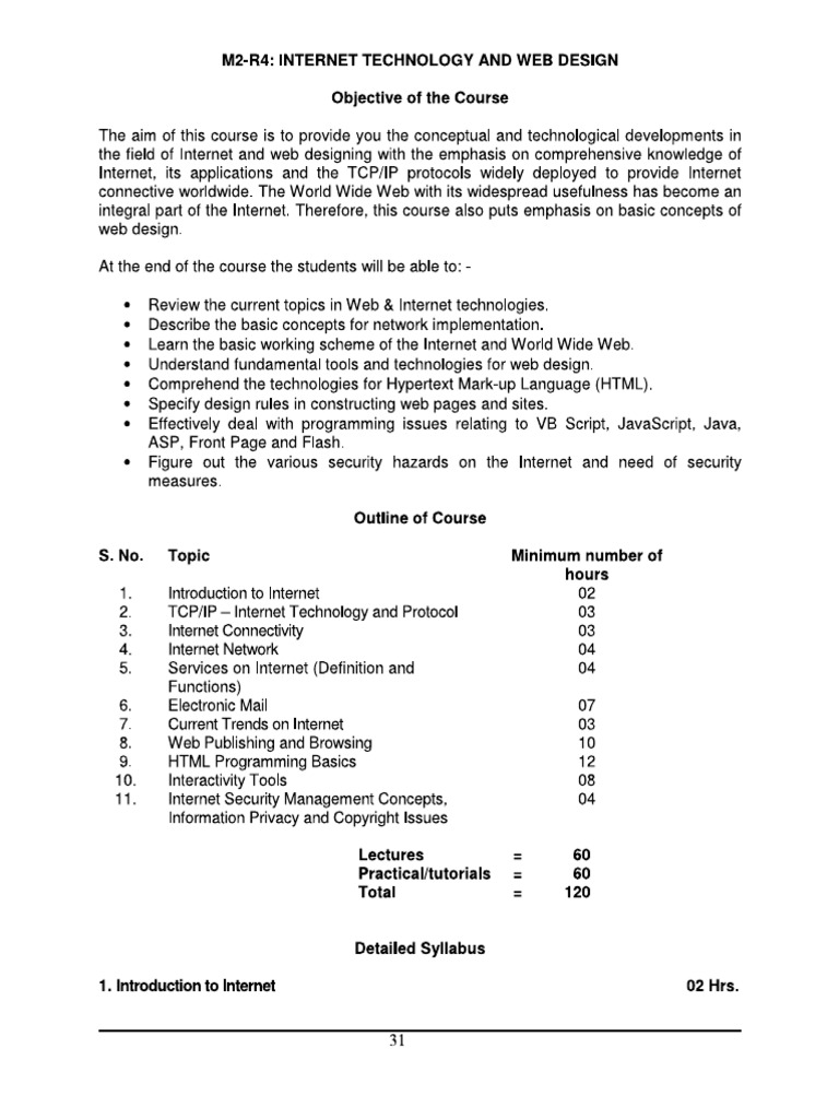 Internet Technology and Web Design | PDF