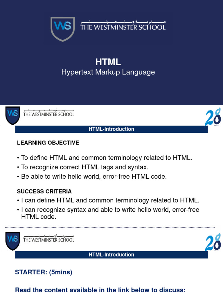 HTML Intro | PDF