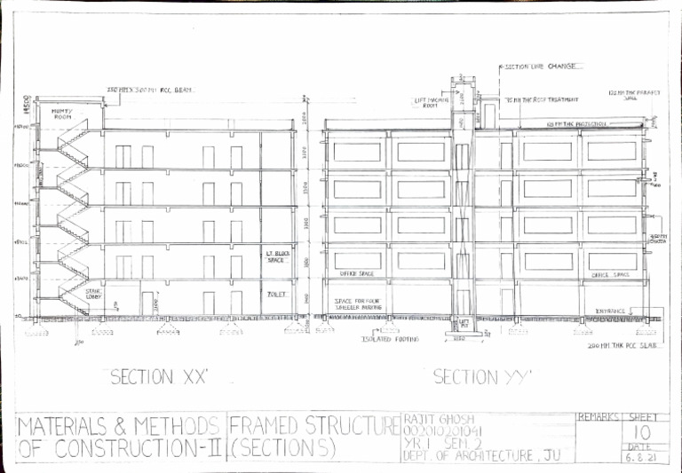 Framed Structure - Sections - RajitGhosh | PDF