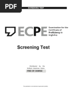 Ecce Sample Test With Model Answers | PDF | Teachers