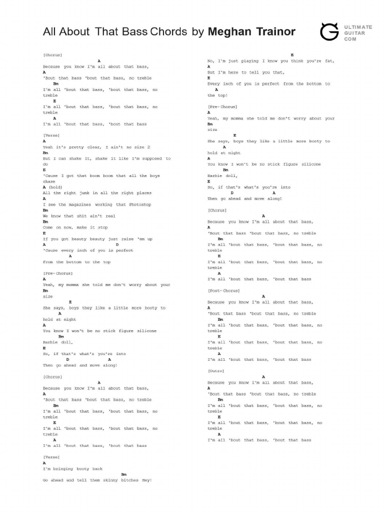 All About That Bass Chords | PDF