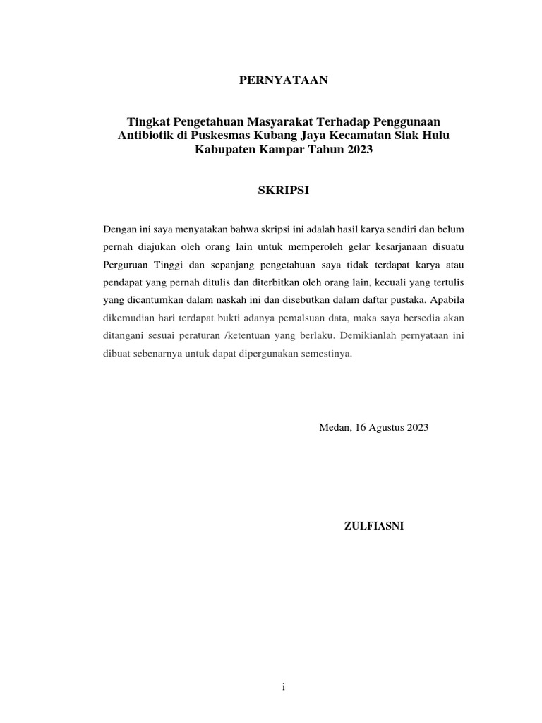 Pernyataan Peneliti Tidak Ada Pemalsuan Data | PDF | Ilmu Sosial