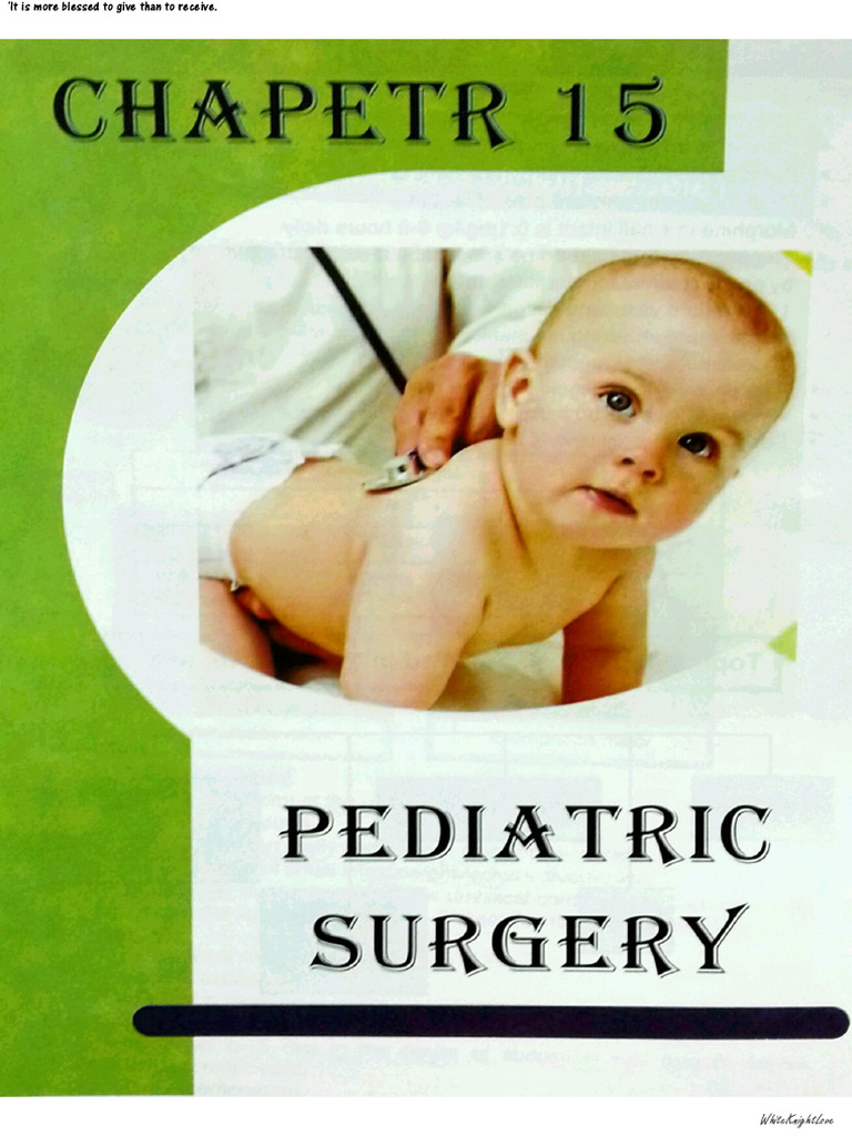 New Pediatrics Surgery Chapter DR Matary 2013-2014 | PDF