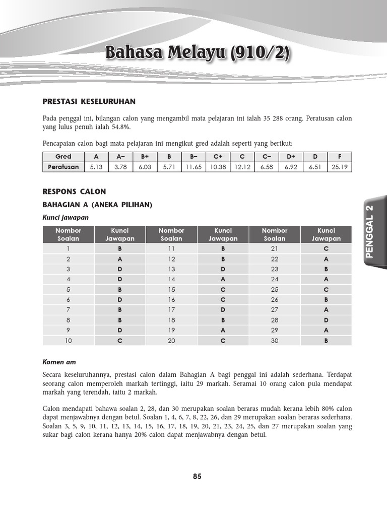 Skema Jawapan - STPM 2013 | PDF