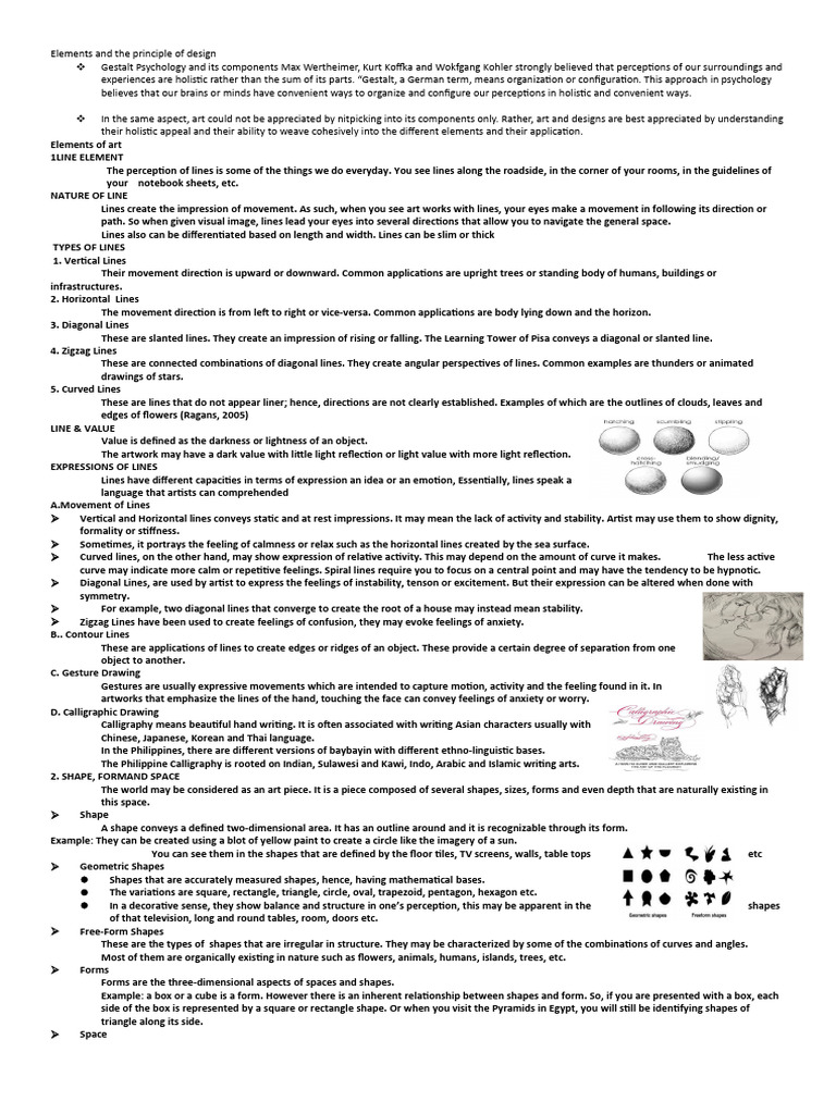 Elements and The Principle of Design | PDF | Color | Shape