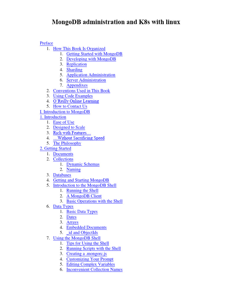 Mongodb With Linux Pdf Mongo Db Replication Computing