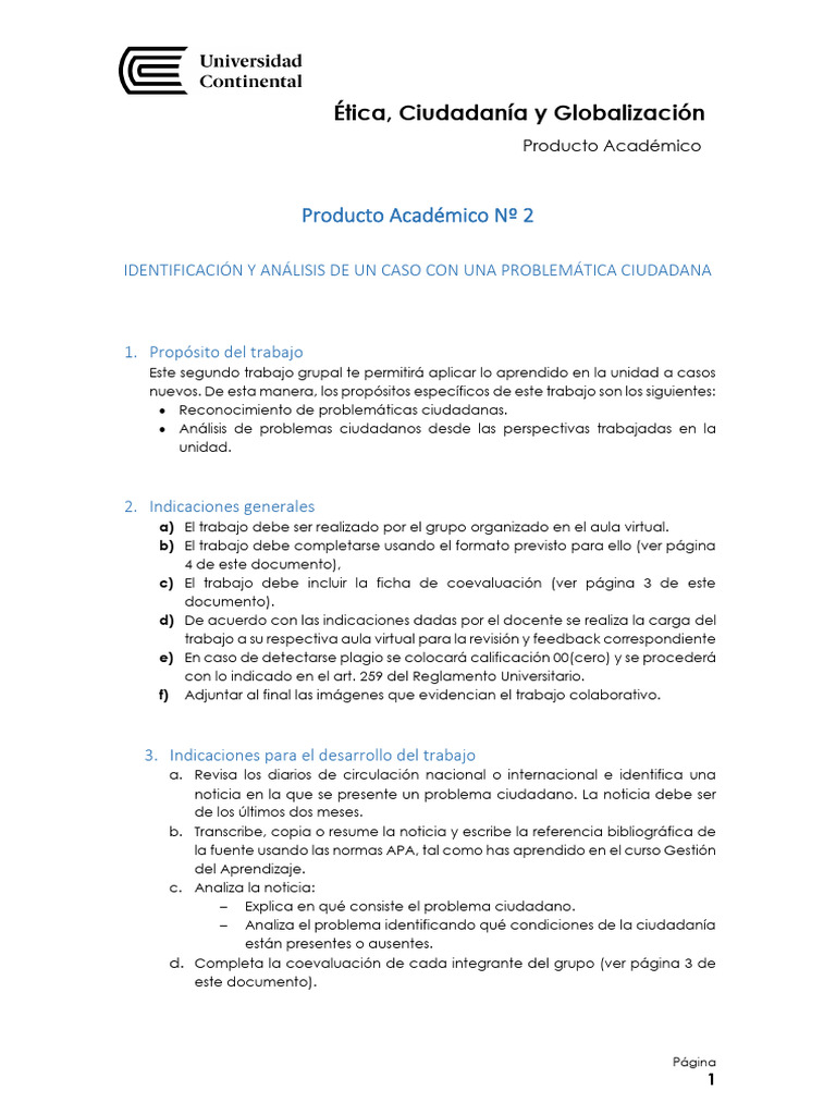 Producto Academico 02 2023-10A | PDF | Salón de clases
