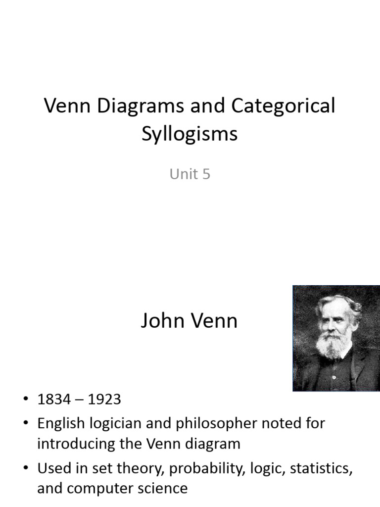 Venn Diagrams in Categorical Logic | PDF | Mathematics | Logic