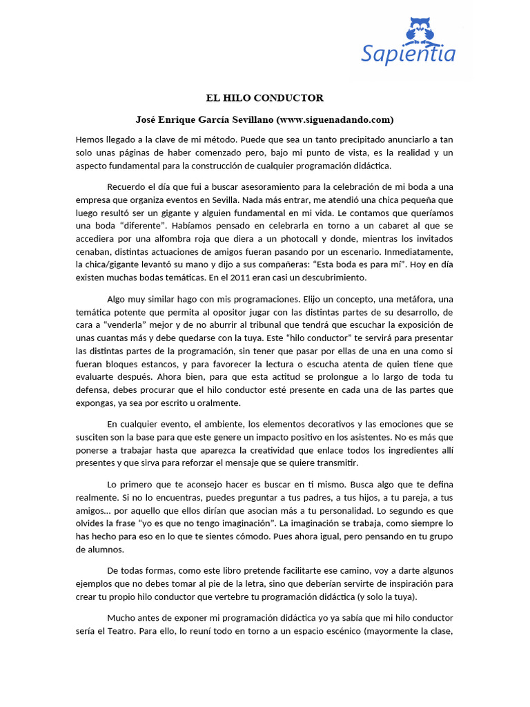 El Hilo Conductor | PDF