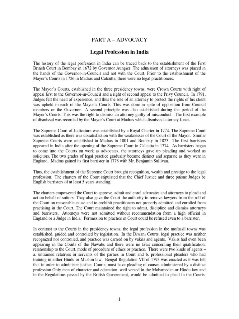 History of the Legal Profession in India | PDF | Lawyer | Barrister