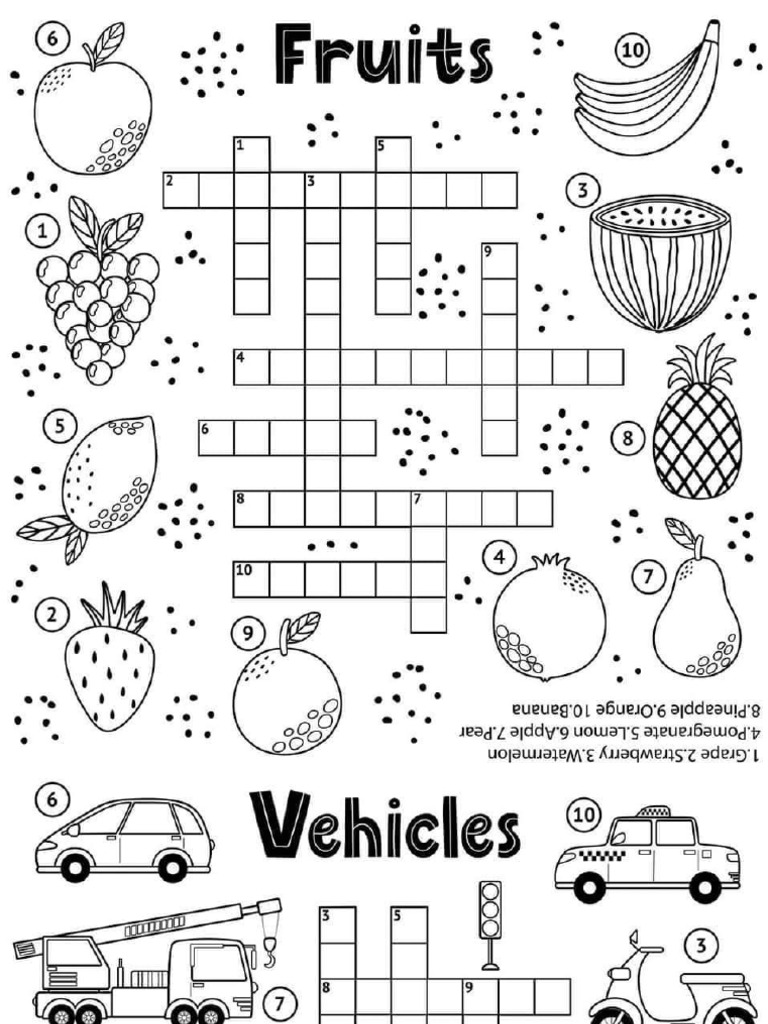 Crossword Puzzles For Kids | PDF