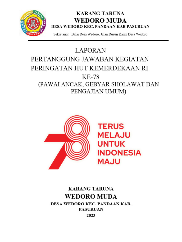 LPJ Kegiatan Peringatan Hut Ri 73 | PDF | Perjalanan