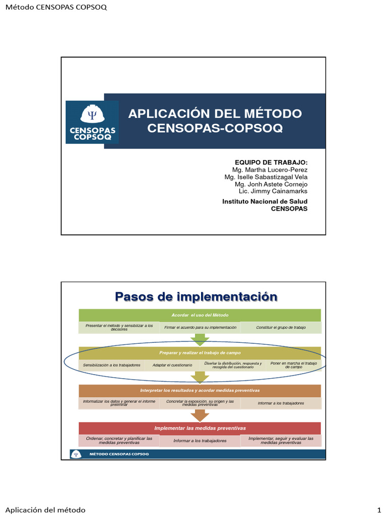 Paso 2 Aplicacion Del Cuestionario Censopas Copsoq Parte 4 | PDF | Cuestionario