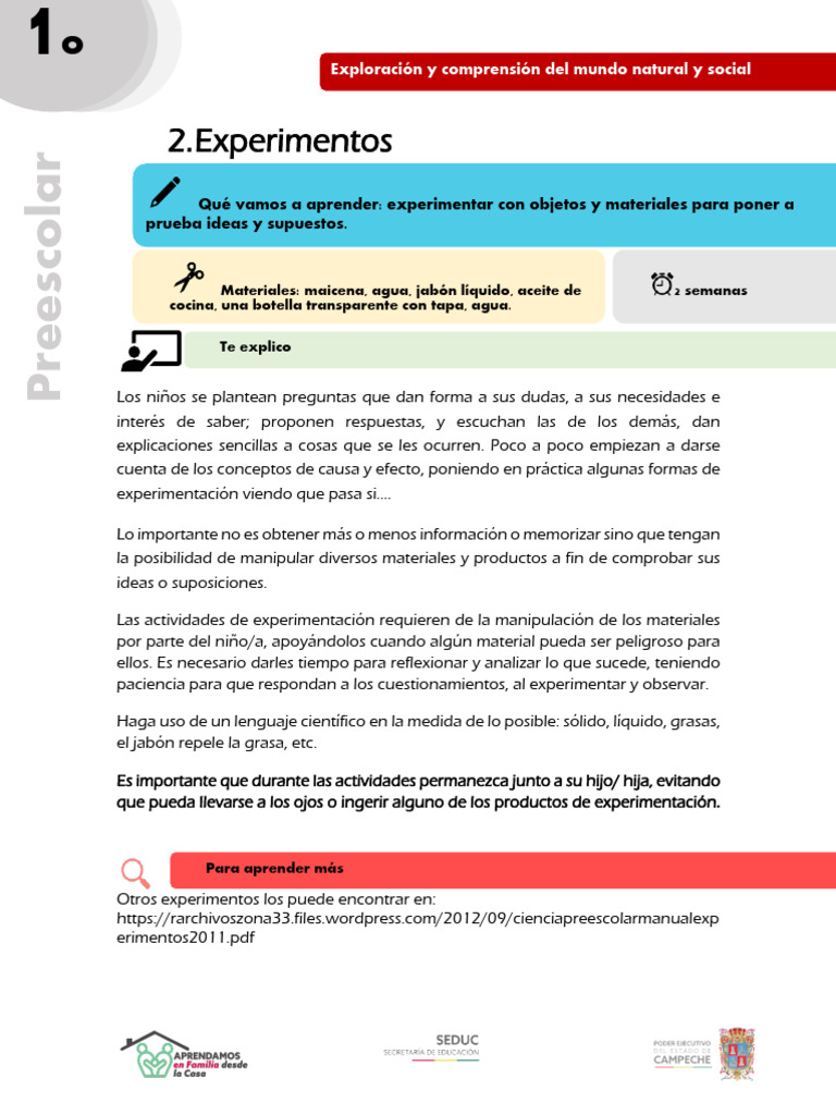 Experimentos: Qué Vamos A Aprender Experimentar Con Objetos y ...