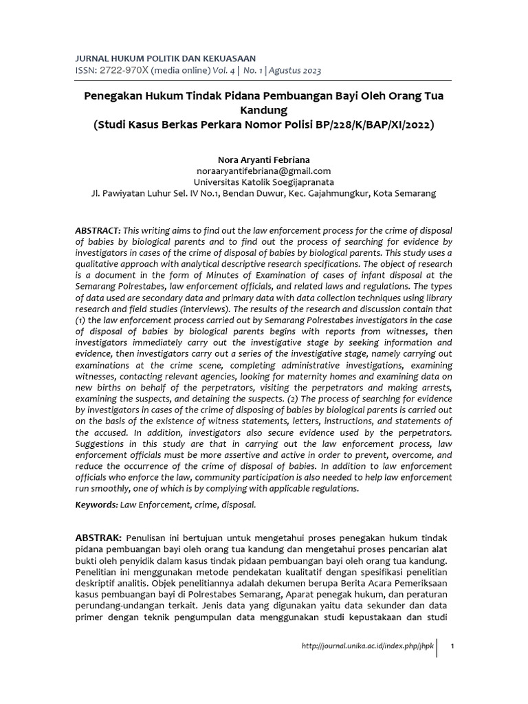 BAP Polisi Penganangan Perlindungan Anak Dan Perempuan | PDF | Evidence ...