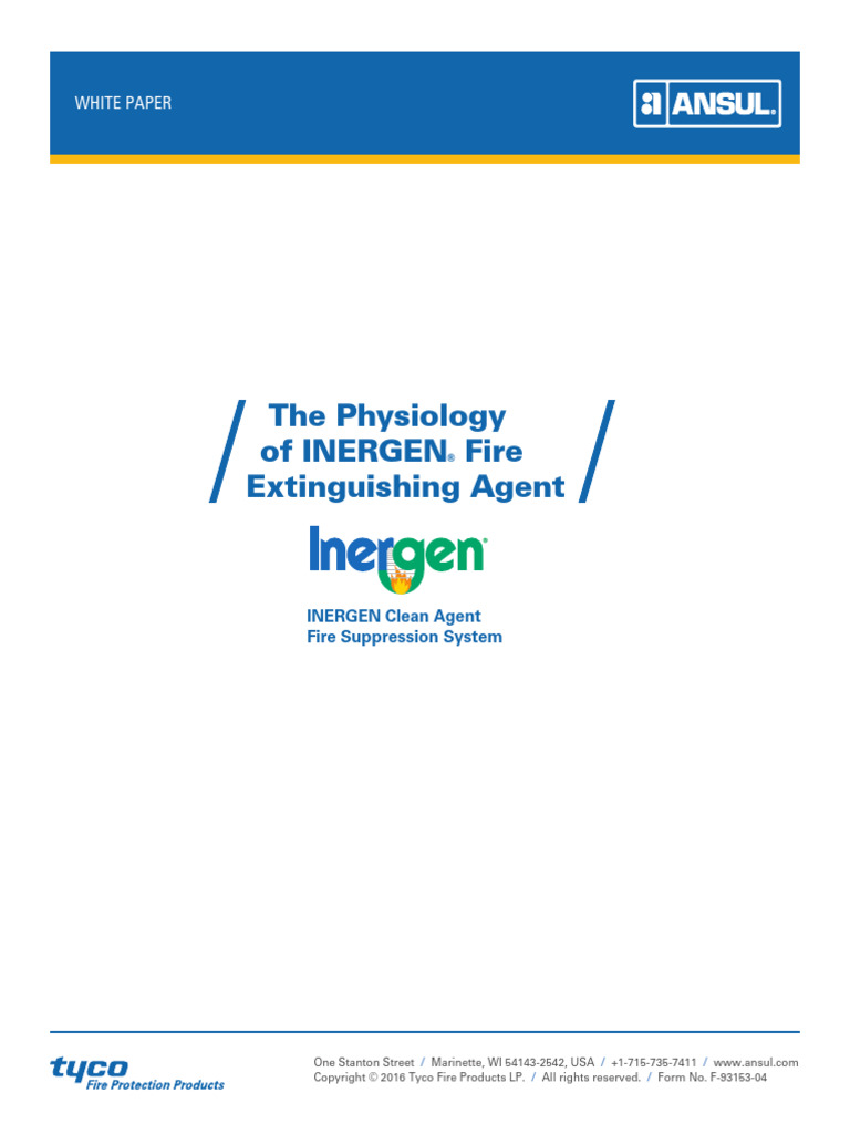THE PHYSIOLOGY OF INERGEN® FIRE EXTINGUISHING AGENT | PDF | Hypoxia ...