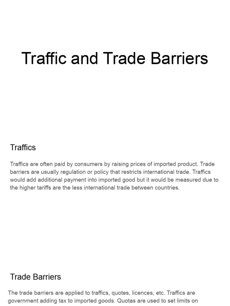 Trade Barriers and Free Trade | PDF