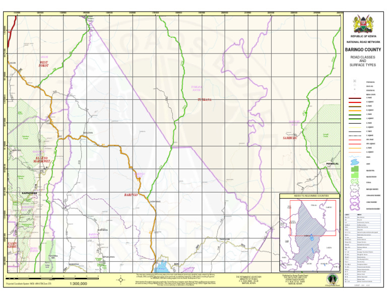 Baringo County Road Network Map | PDF