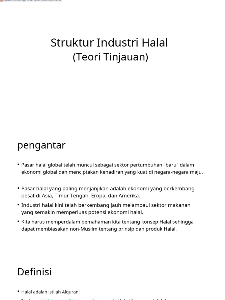 Struktur dan Peluang Industri Halal | PDF | Karier & Perkembangan