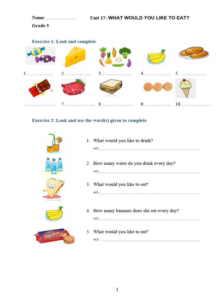 Unit 17 - Lesson 3 | PDF | Nutrition | Diet & Nutrition