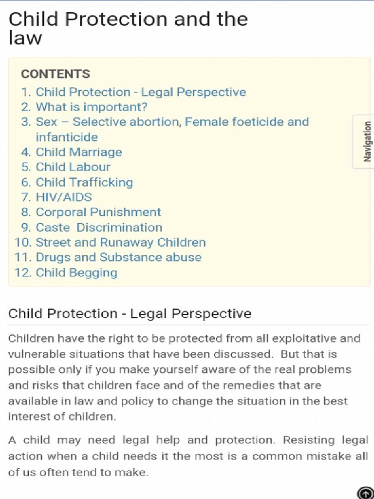 Child Protection and Law | PDF