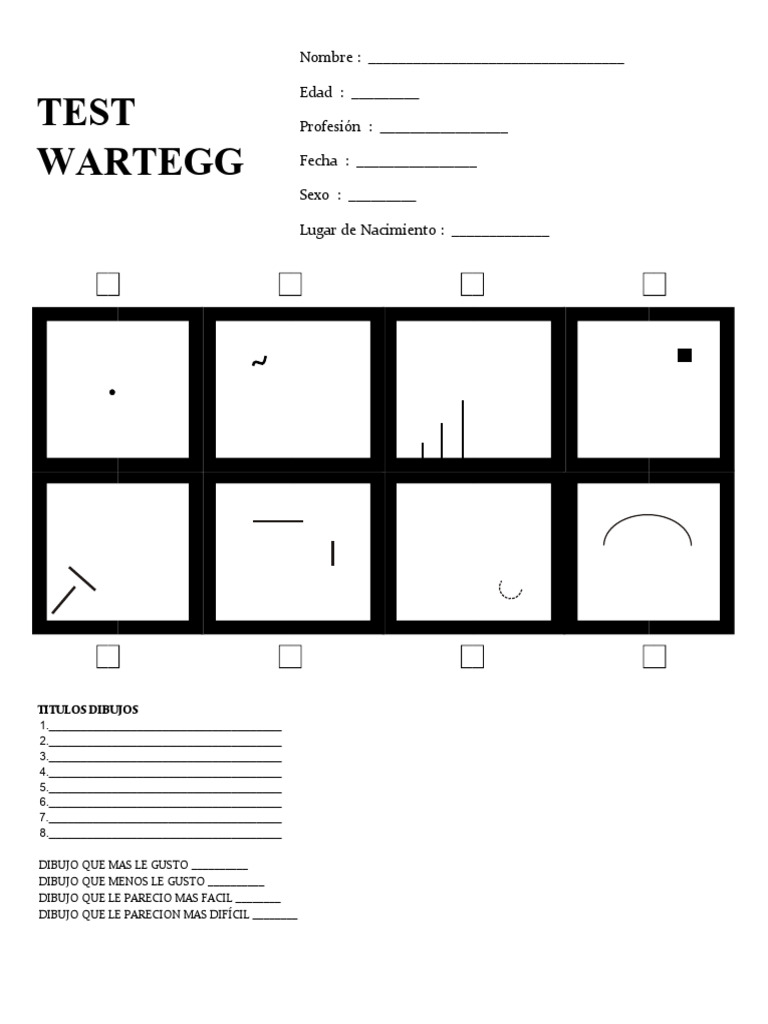 Test WARTEGG Hoja de Respuestas | PDF