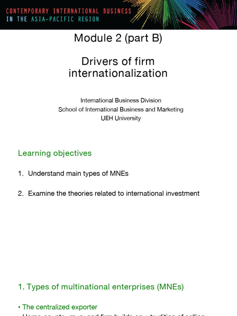 Module 2B Drivers of Firm Internationalization | PDF ...