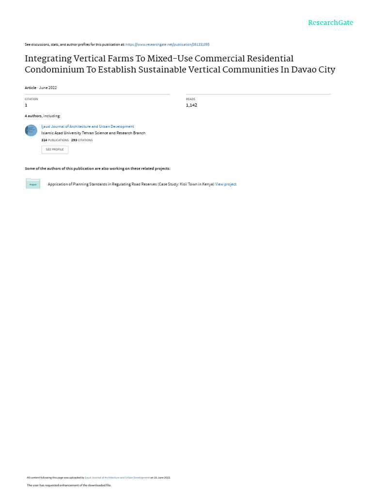 Sustainable Vertical Communities in Davao | PDF | Agriculture | Climate ...