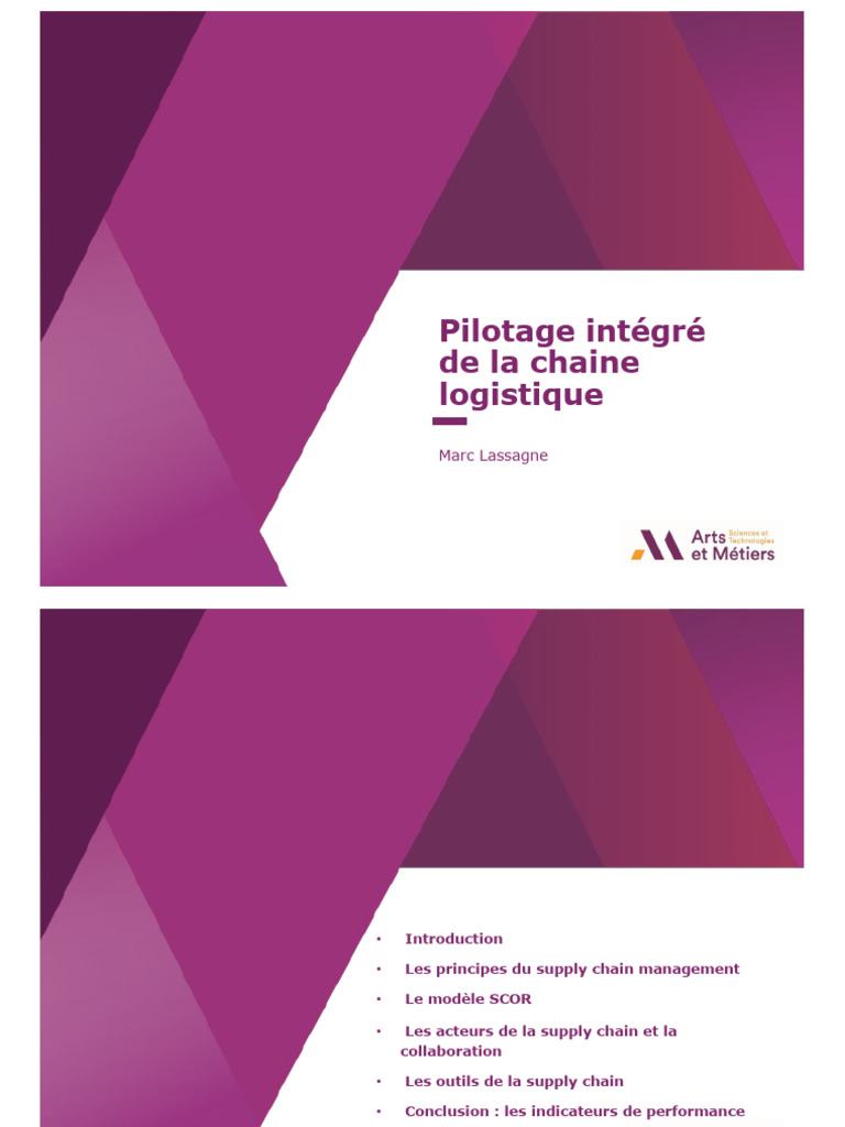Pilotage intégré de la chaîne logistique | PDF | Logistique | Gestion ...