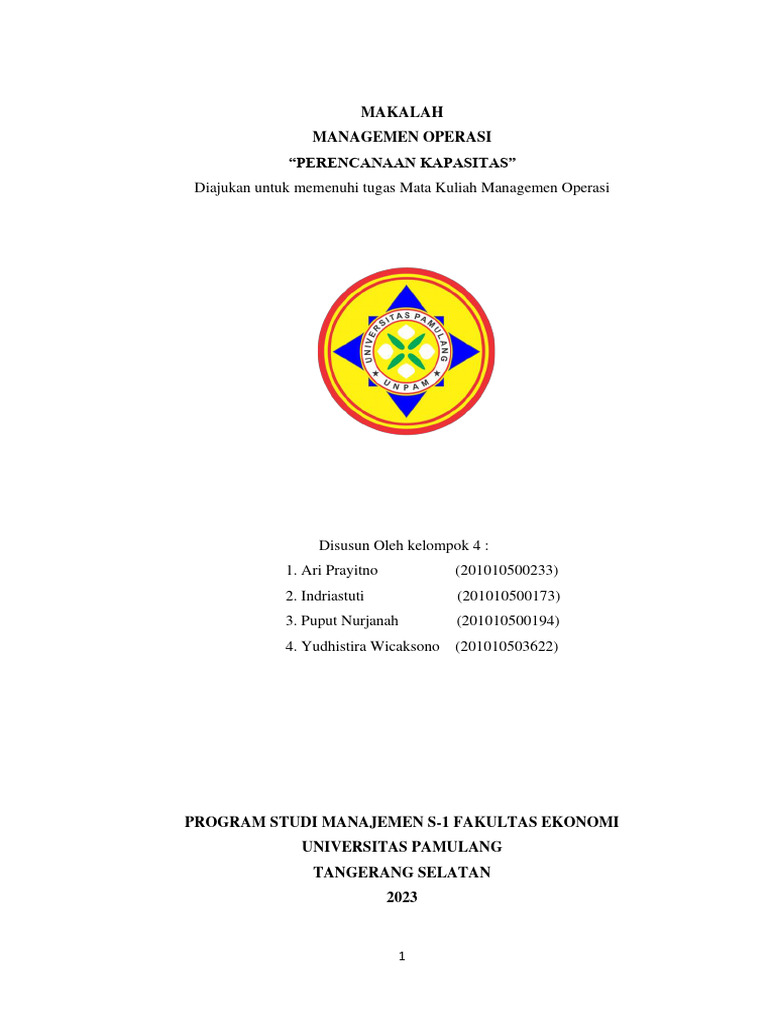 Kelompok 4 - Perencanaan Kapasitas Produksi - Modul 17 TERBARU | PDF