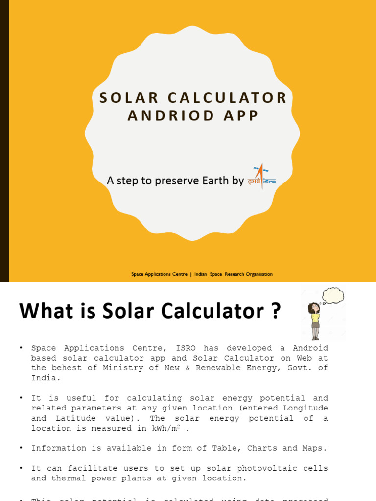 Solar Calculator Tutorial | PDF | Sun