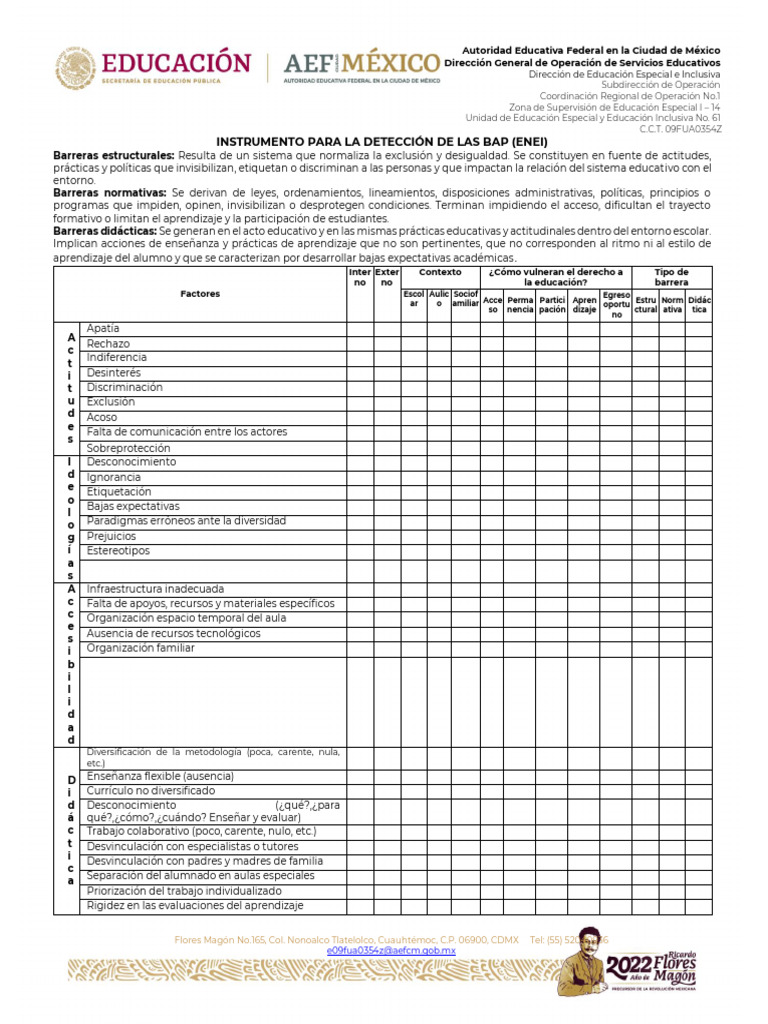 Determinación Bap | Descargar gratis PDF | Educación especial | Enseñando