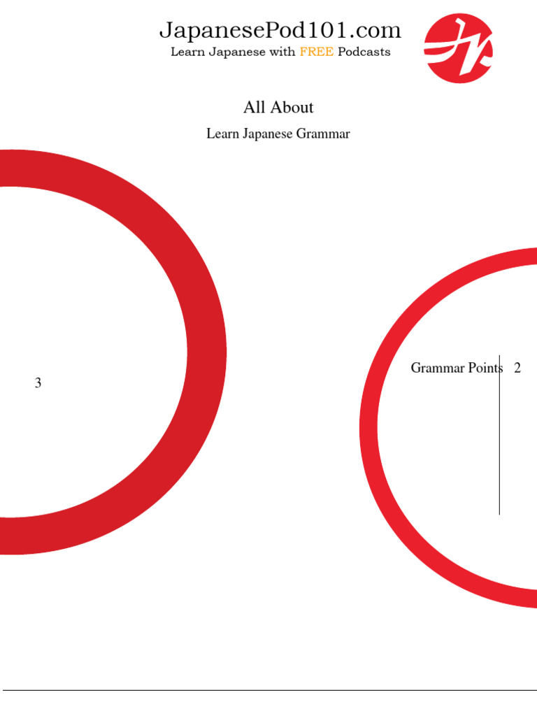 03 - Learn Japanese Grammar - Lesson Notes | PDF | Grammatical Tense ...