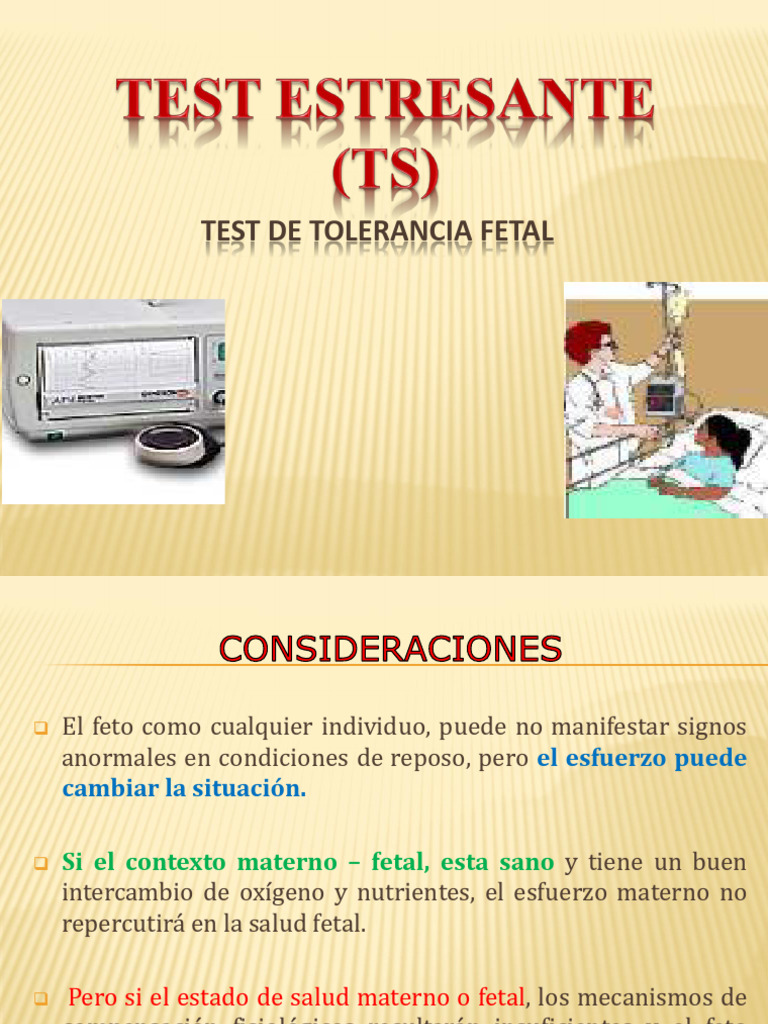 Test Estresante Por Esfuerzo. | PDF | Feto | Parto