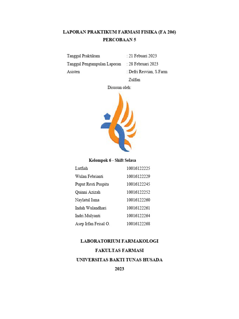 Laporan Praktikum Farmasi Fisika Viskositas Kel.6 | PDF