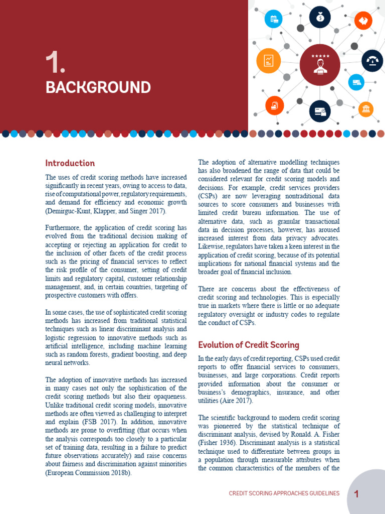 Background: Credit Scoring Approaches Guidelines | PDF | Credit Score | Credit