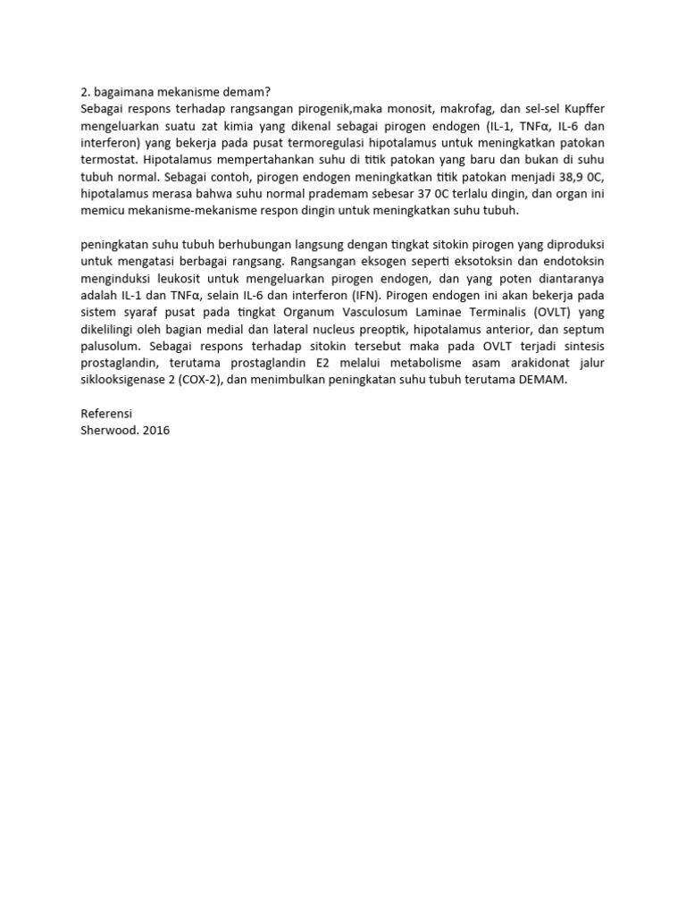 Tropis.m1.Mekanisme Demam | PDF
