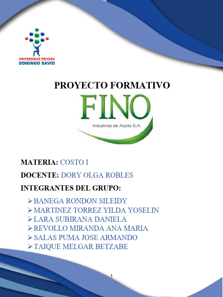 Análisis de Aceite Fino S.A. | PDF | Business | Bolivia