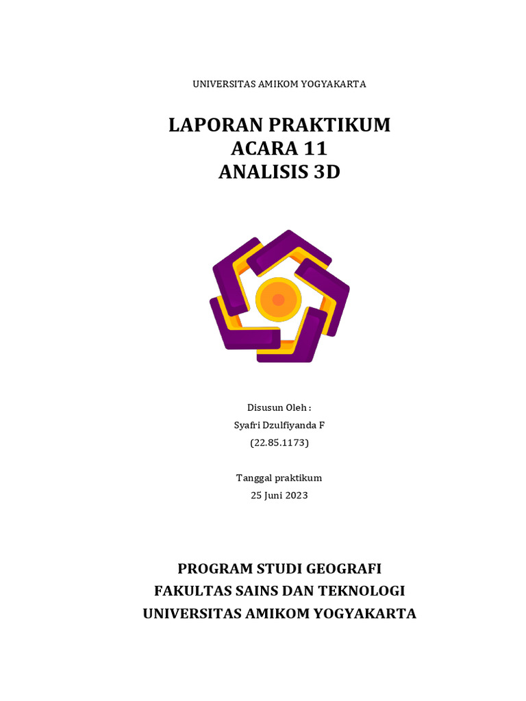Laporan Sig Analisis 3D | PDF