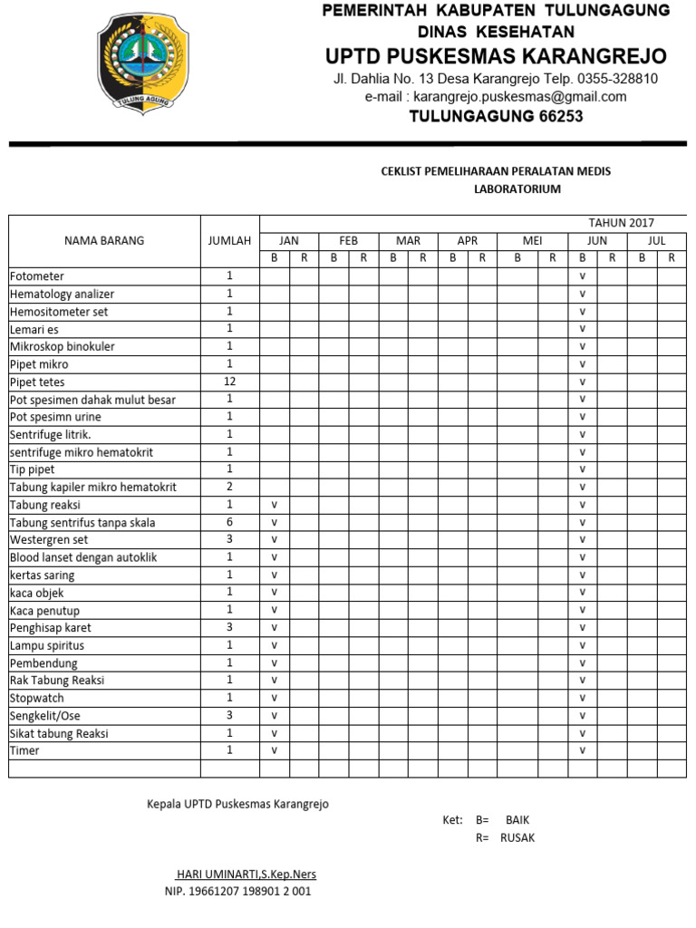 Monitoring Alat Medis Laboratorium | PDF
