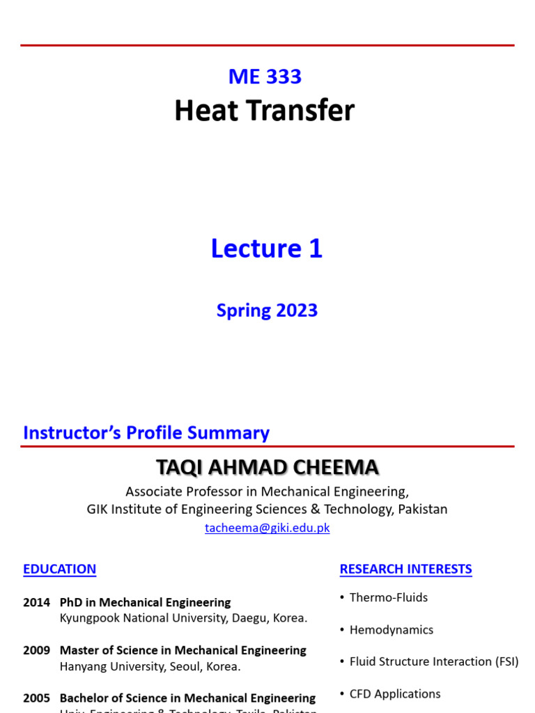 Heat Transfer Slides Pdf Heat Transfer Boundary Layer
