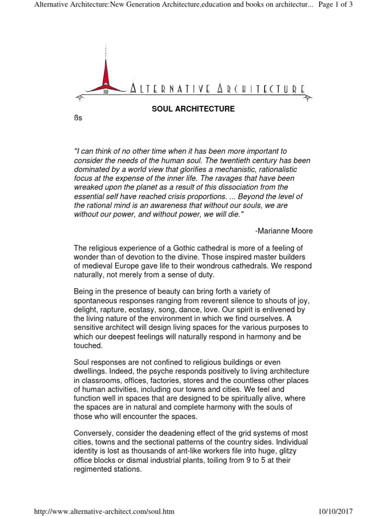Soulful Architecture for Human Well-being | PDF | Soul | Senses