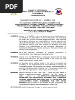 Sample Brgy Ordinance On HAPAG | PDF | Government | Justice
