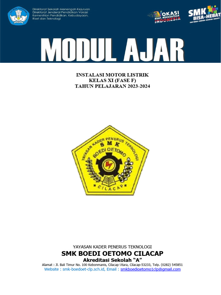 Modul Ajar 9 Fase F Teknik Instalasi Tenaga Listrikan (IML) | PDF