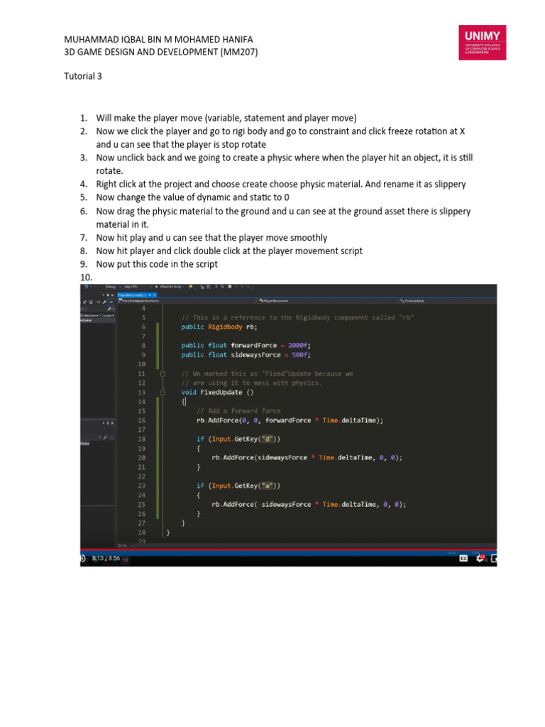 Tutorial 3 | PDF | Games & Activities