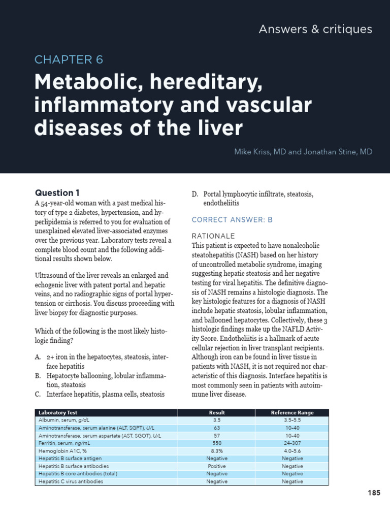 AGA DDSEP 10 Chapter 6 QA Hepatology | PDF | Hepatitis | Liver